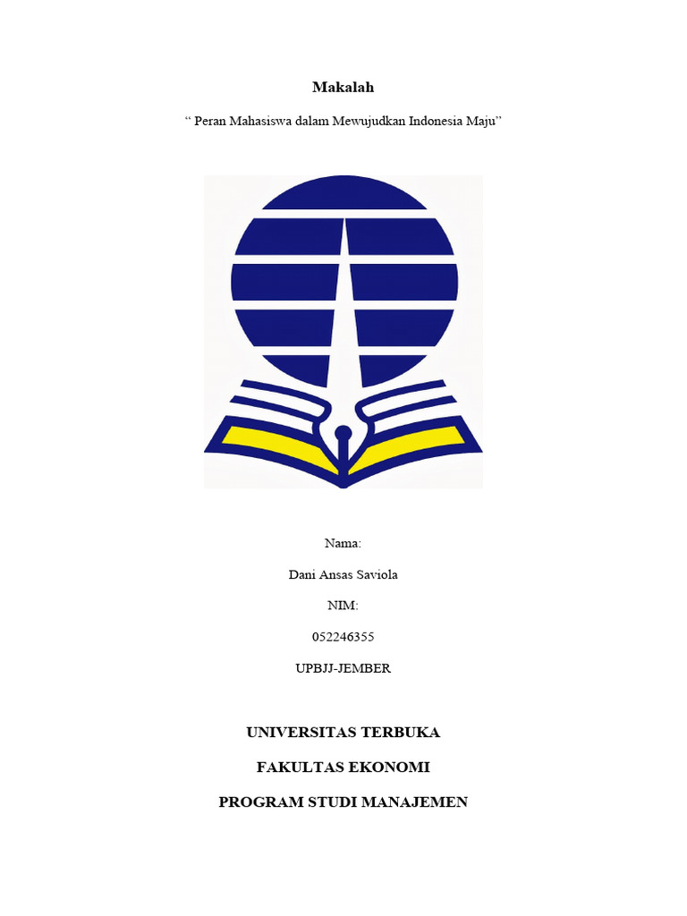 Tugas 2 Makalah UT BAHASA INDONESIA | PDF | Karier & Perkembangan