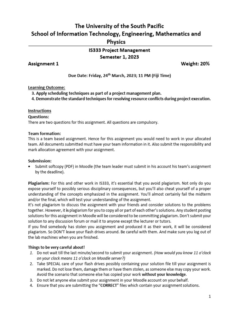 IS333 Assignment 1 2023 - Specification | PDF | Computing | Information Technology
