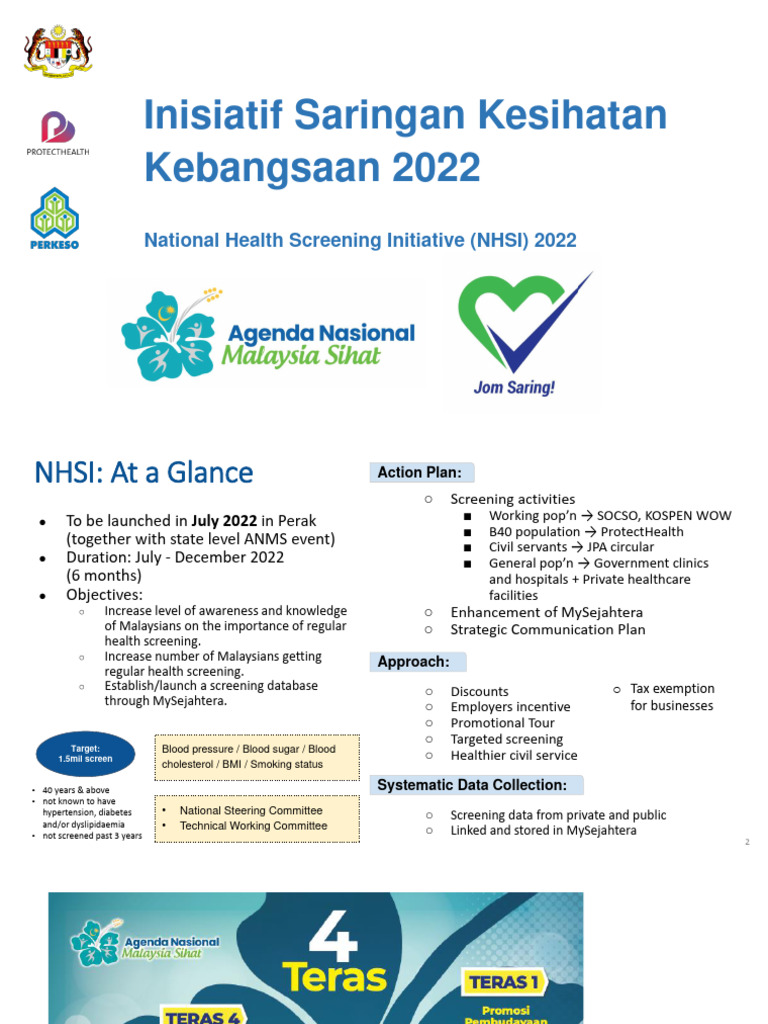 National Health Screening Initiative 2022 | PDF | Preventive Healthcare ...