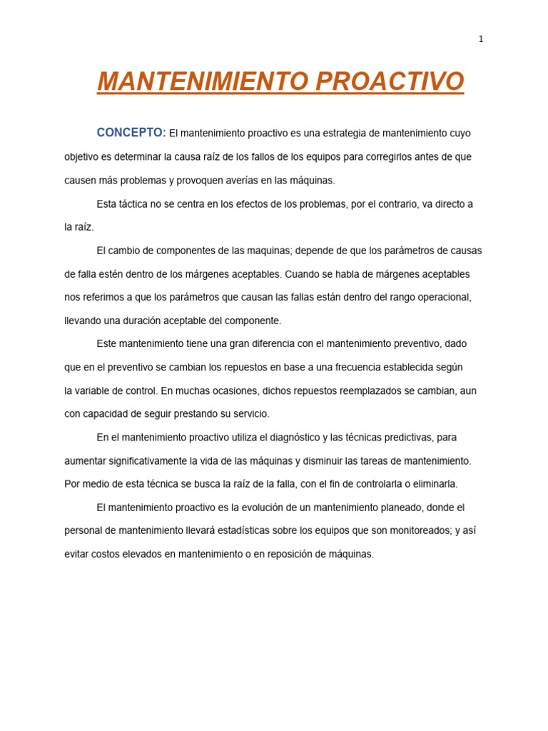 Defensa Mtto Proactivo | PDF | Negocios | Informática