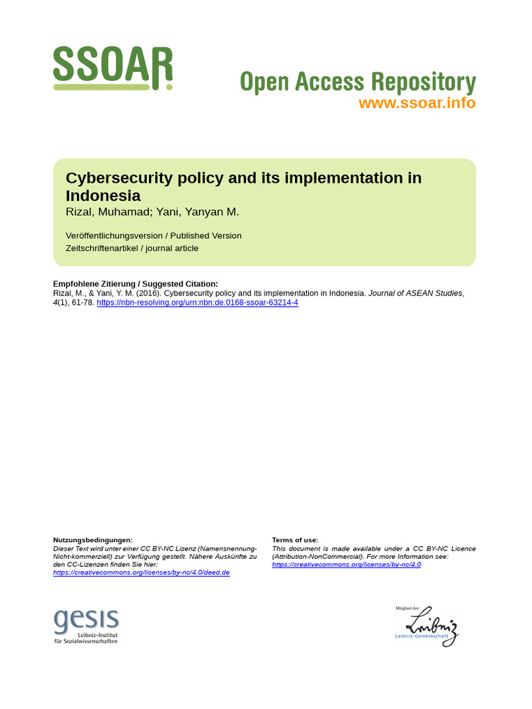 Cybersecurity Policy And Its Implementat Pdf Computer Security