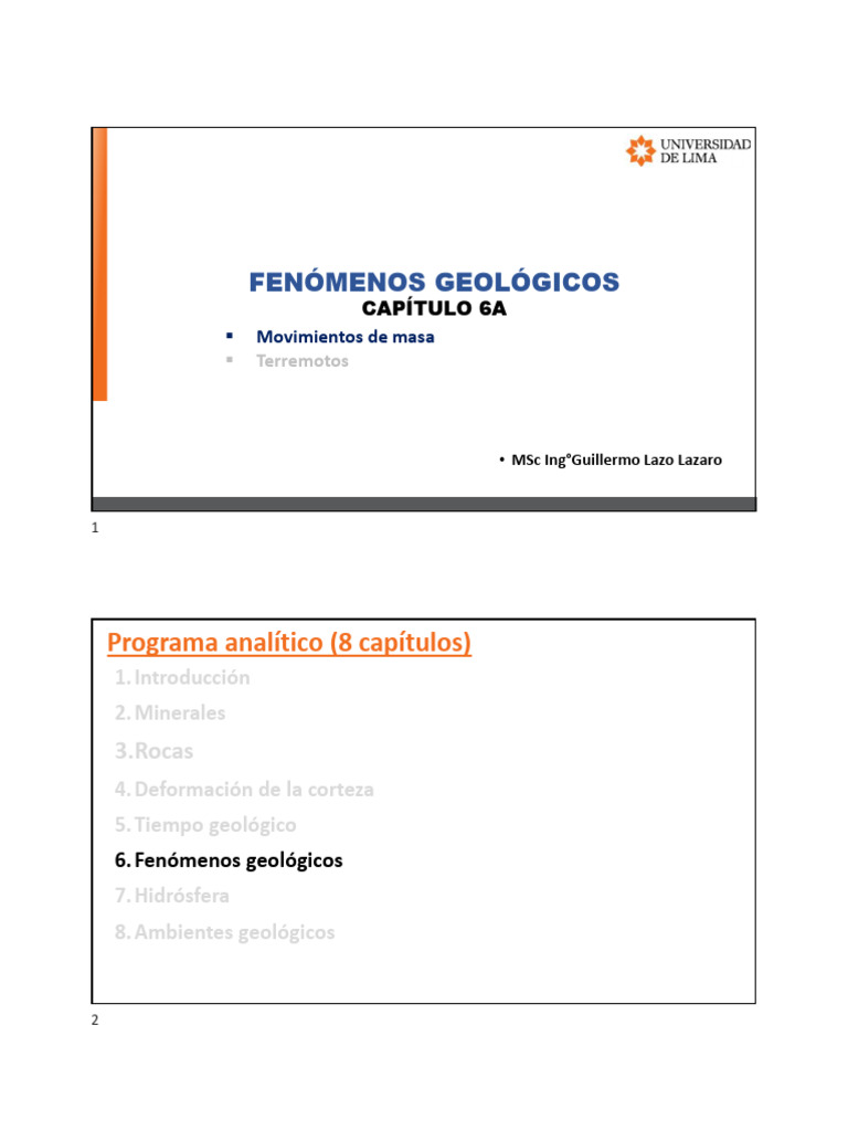 Microsoft Powerpoint - Capitulo 6a Fenomenos Geológicos - Movimiento de ... Microsoft Powerpoint - Capitulo 6a Fenomenos Geológicos - Movimiento de ...