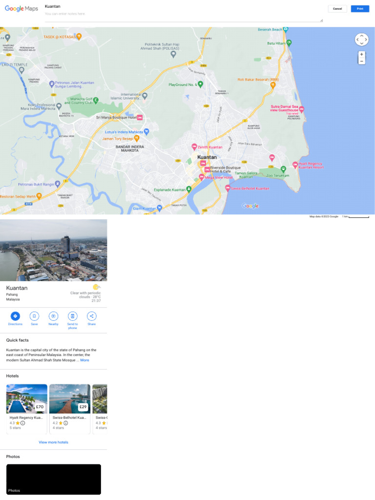 Kuantan - Google Maps | PDF
