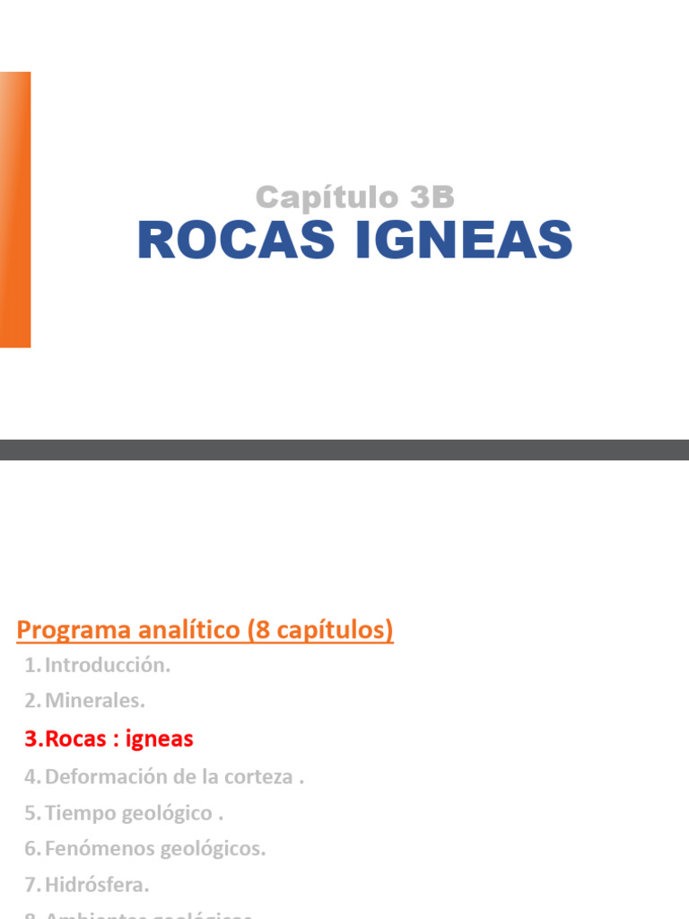 Capitulo 3b Rocas Igneas | PDF | Roca ígnea | Volcán