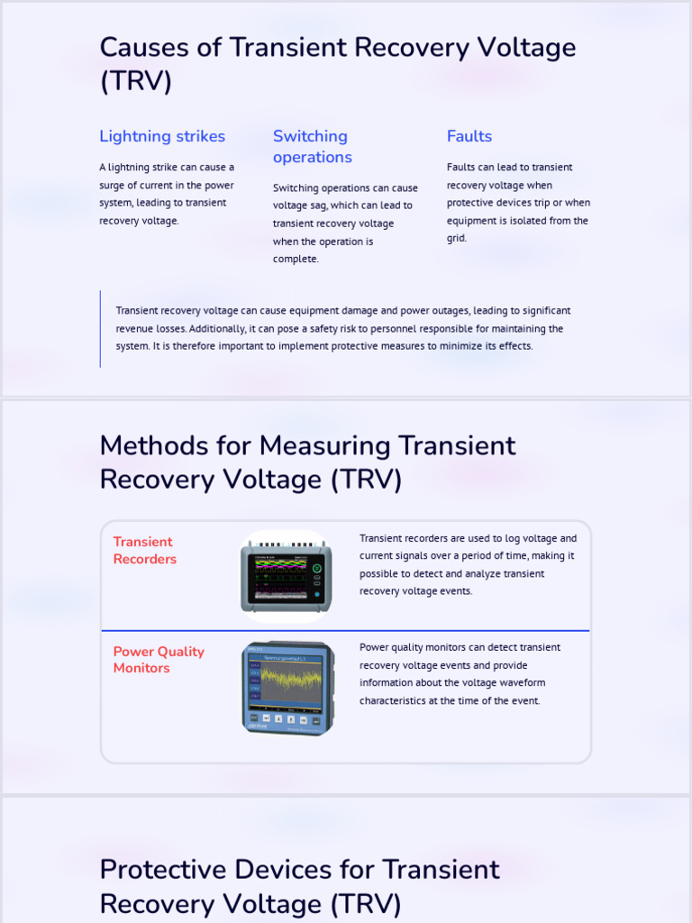 Transient Recovery Voltage - Causes & Protective Measures | PDF ...