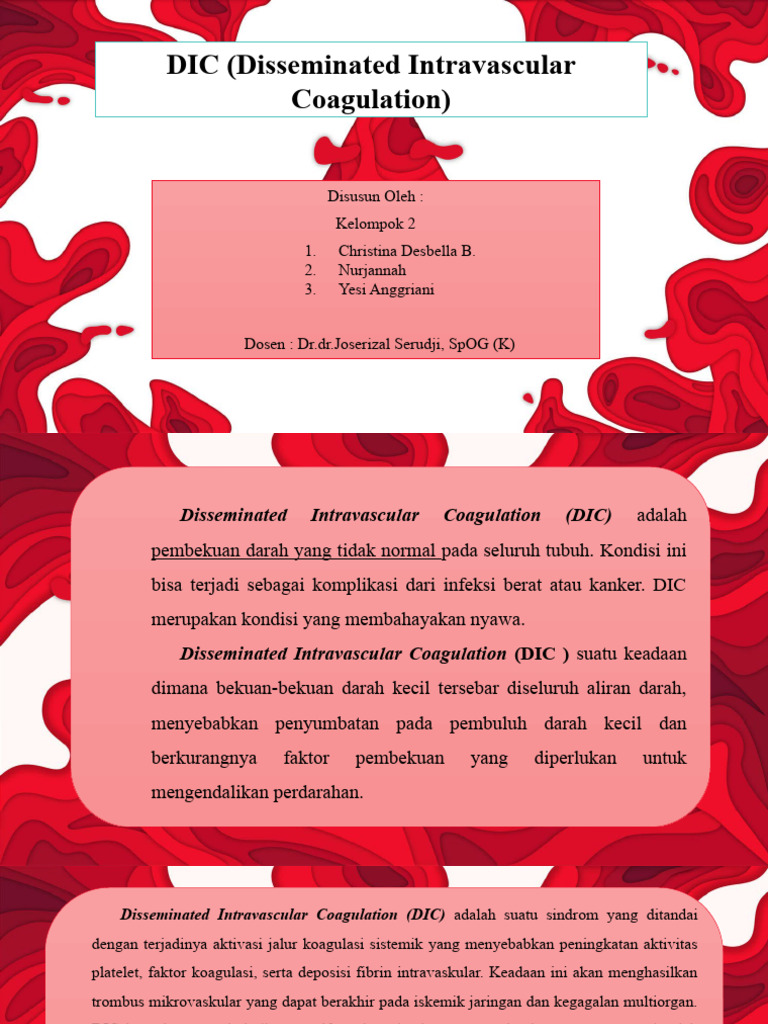 DIC (Disseminated Intravascular Coagulation) | PDF