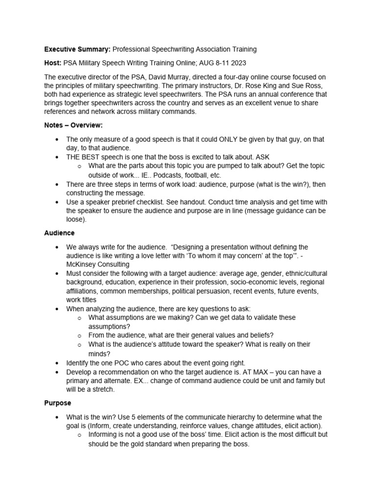 Speech Course Notes | PDF | Attitude (Psychology) | Cognition
