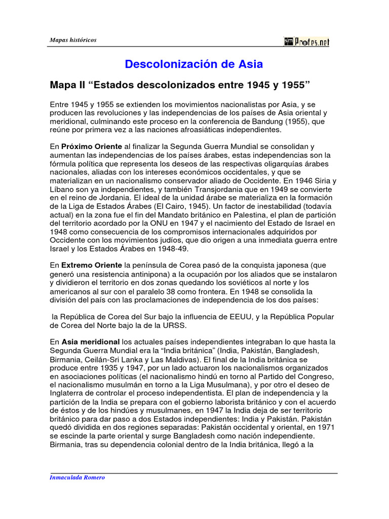 Descolonizacion de Asia | PDF | Asia | Indochina Francesa