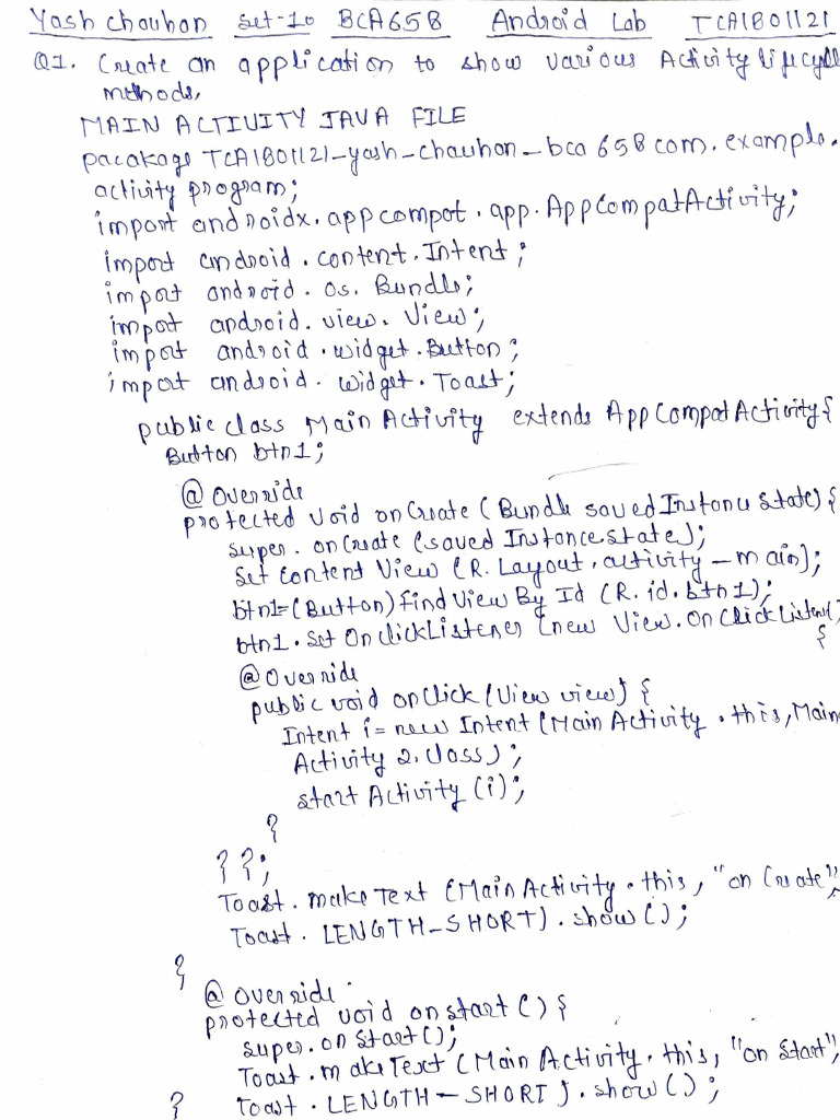 Android Lab Practical (1) | PDF