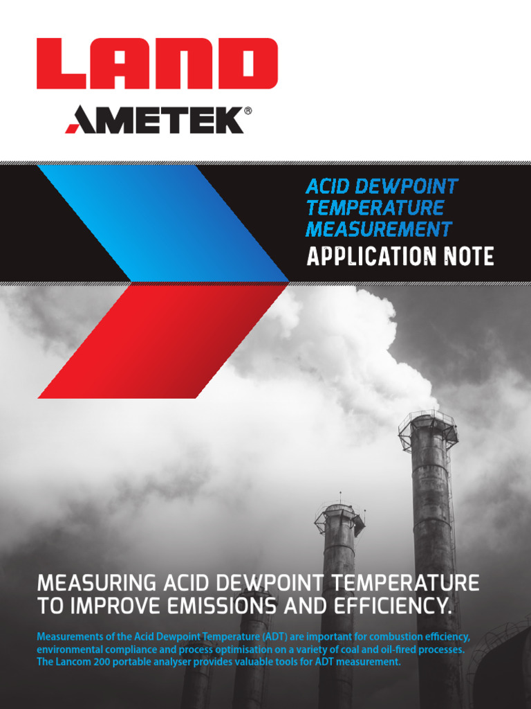 Ametek Land Acid Dewpoint Temperature Measurement Application Note Rev ...