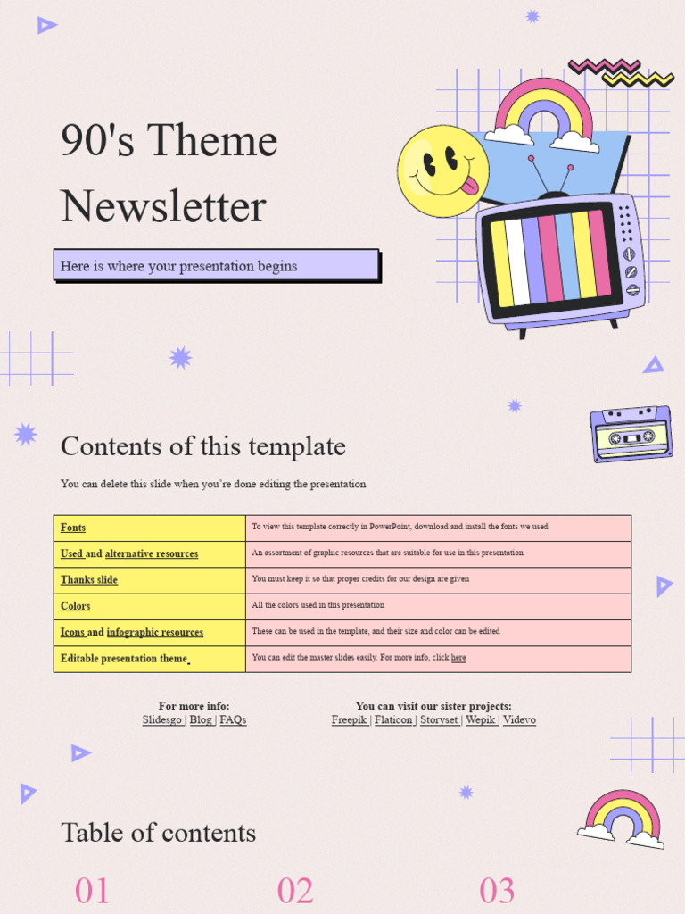 90's Themed Newsletter Template Guide | PDF | Icon (Computing) | News