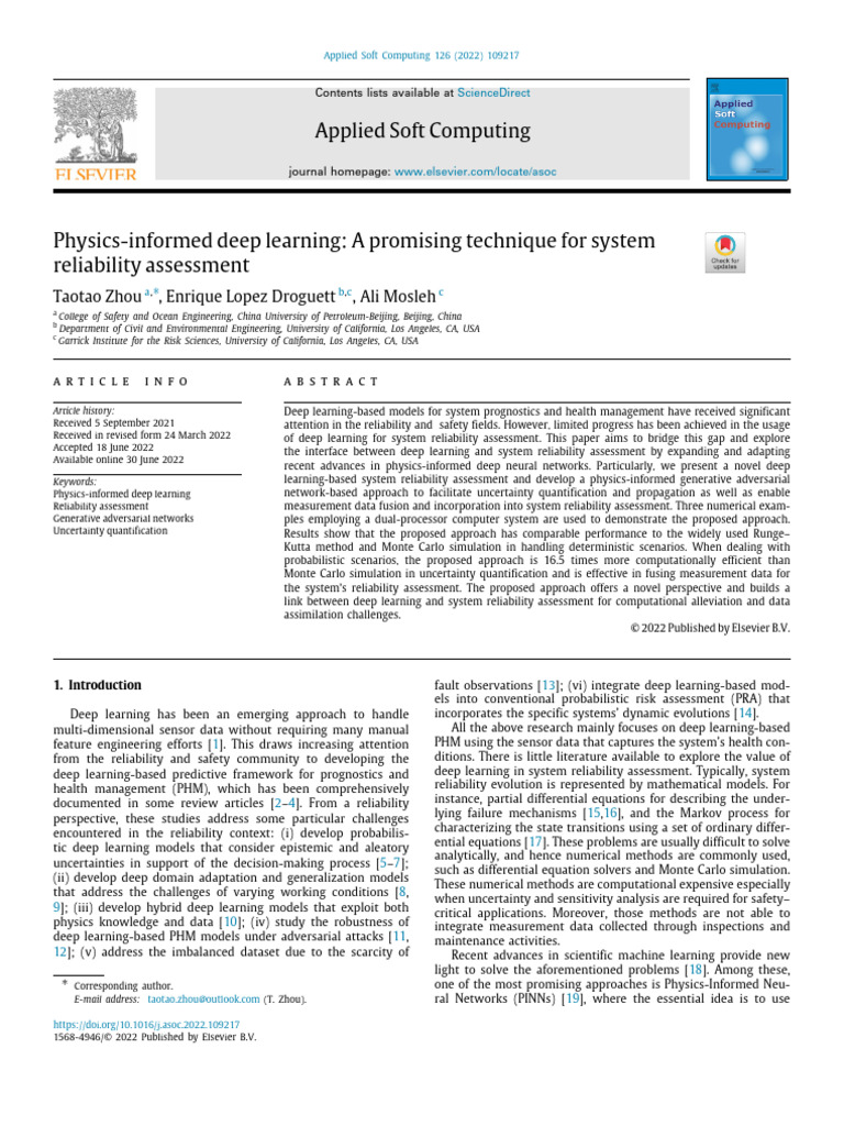 Full Text | PDF | Reliability Engineering | Deep Learning