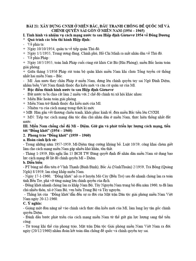 Lí thuyết +tn lịch sử b21-26 | PDF