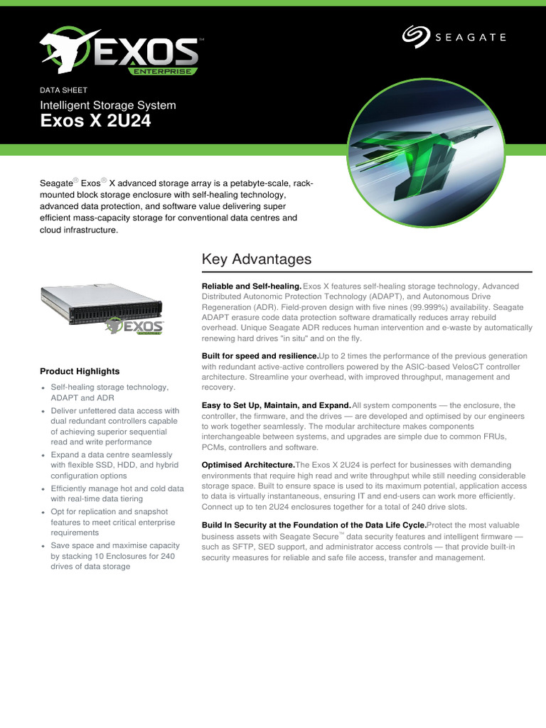 Exos X 2u24 DS1981 10 2309US en - AS | PDF | Hard Disk Drive | Solid ...