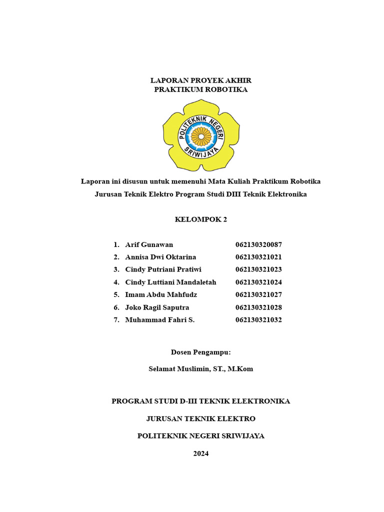 Laporan Mobile Robot Avoider Pdf 