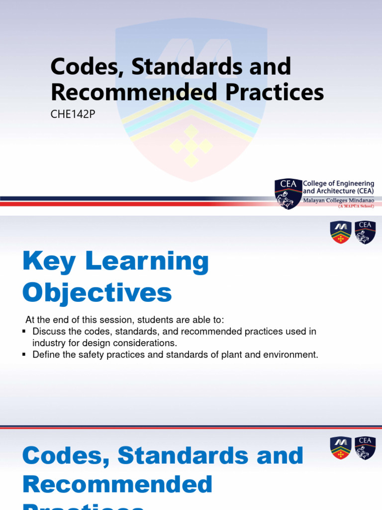 Codes, Standards & Recommended Practice | PDF | Pipe (Fluid Conveyance)