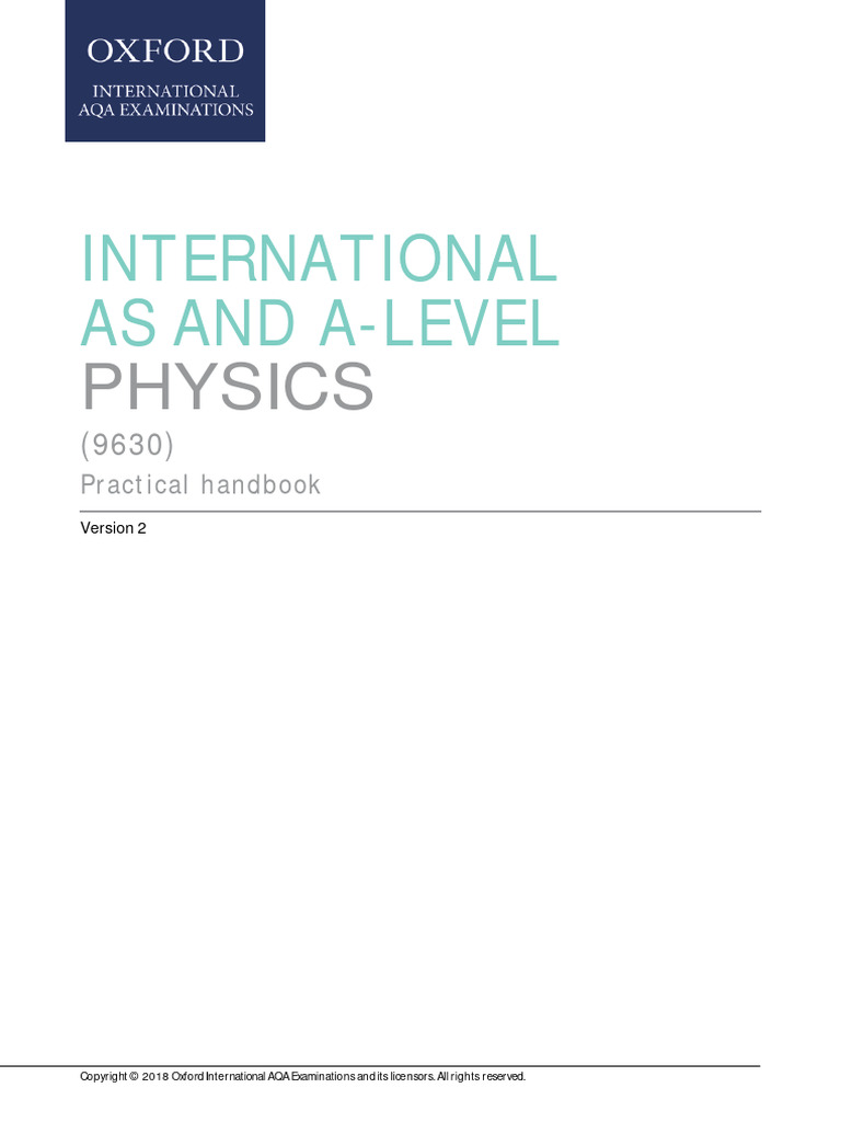 A Level Practical Handbook Physics 1 | PDF | Significant Figures | Gce ...