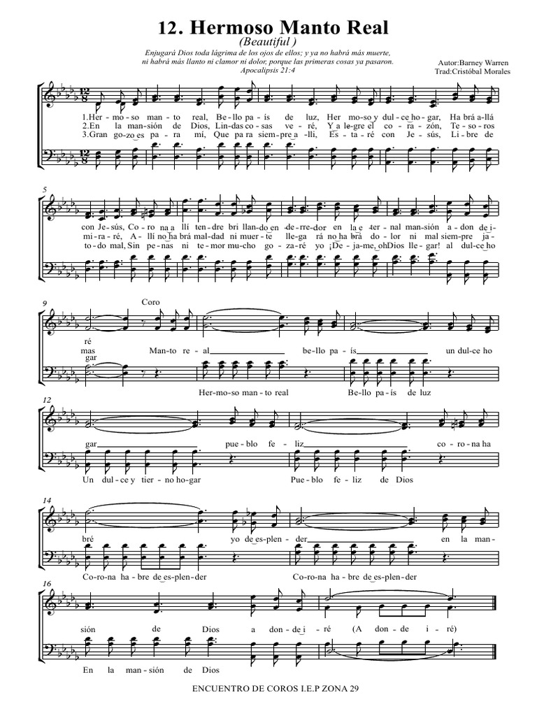 Hermoso Manto Real - Paroles et Accords | PDF