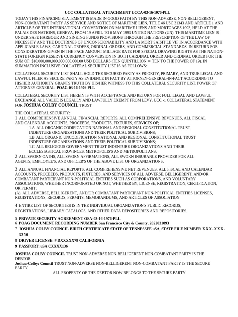 PPPP 225 UCC 1CollateralAttachment | PDF | Uniform Commercial Code ...