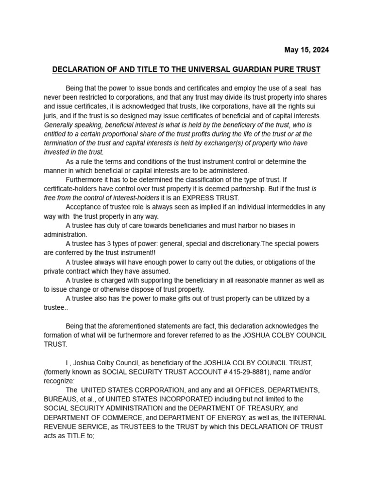 Express Trust | PDF | Trustee | Property Law