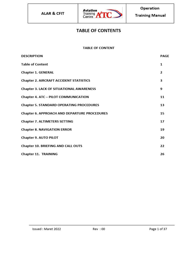 Modul Alar Cfit Atc | PDF | Air Traffic Control | Aerospace