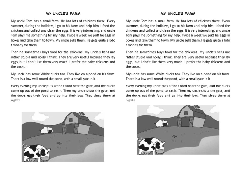 MY UNCLE's FARM Reading Comprehesion | PDF