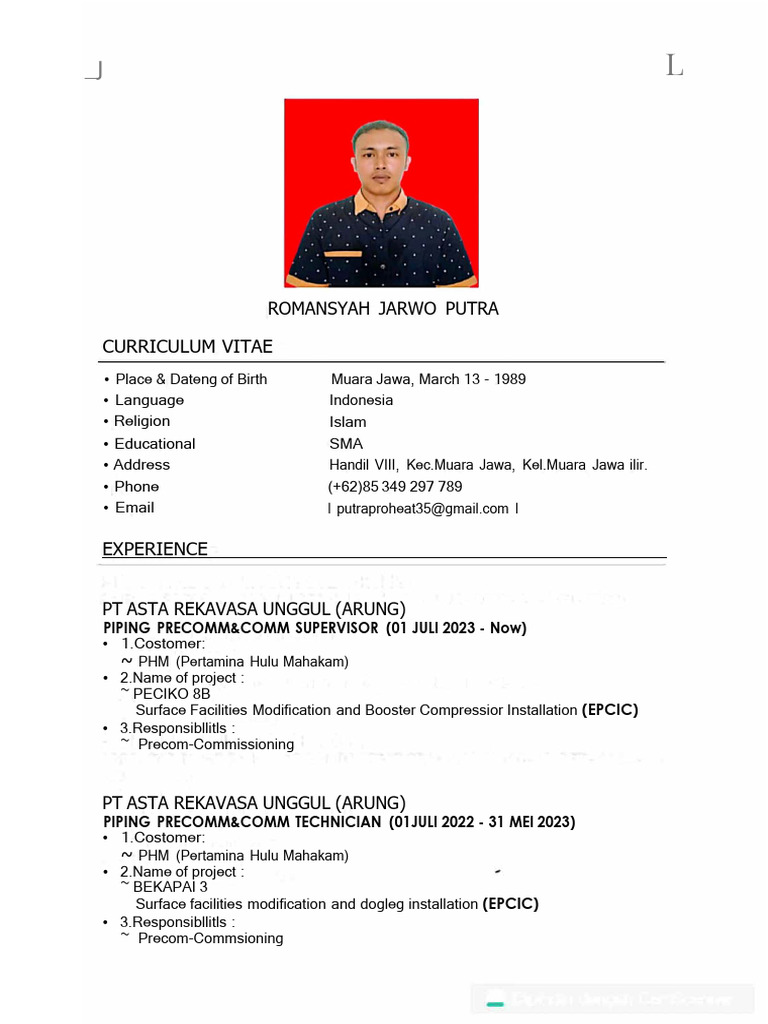 RJ. PUTRA (Precom&com) New | PDF
