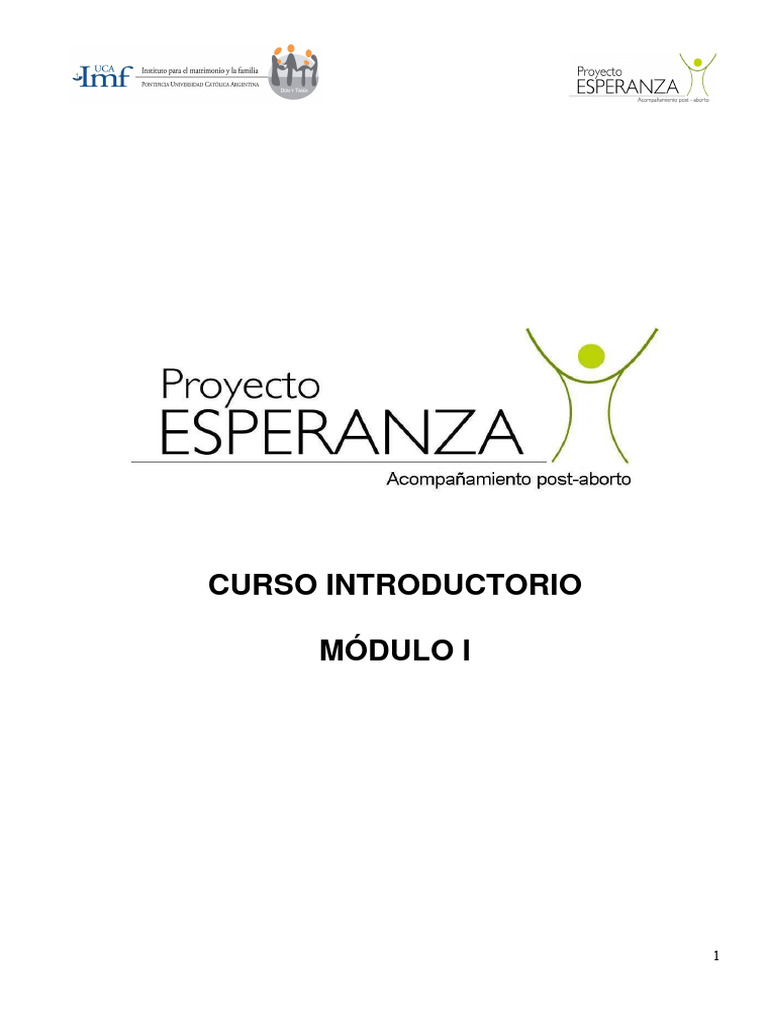 CURSO INTRODUCTORIO modulo I pdf | PDF | Amor | Matrimonio
