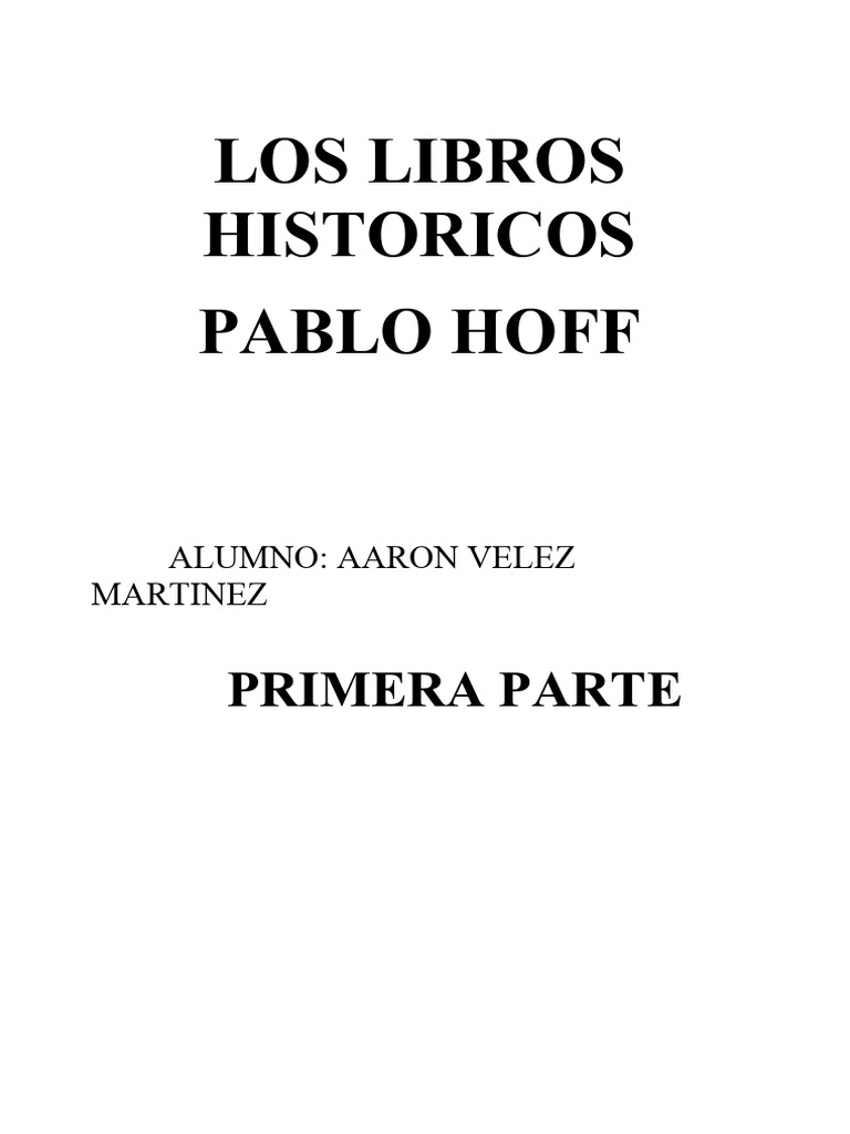 Cuestionario Libros Historicos Pablo Hoff | PDF | Joshua | Canaán
