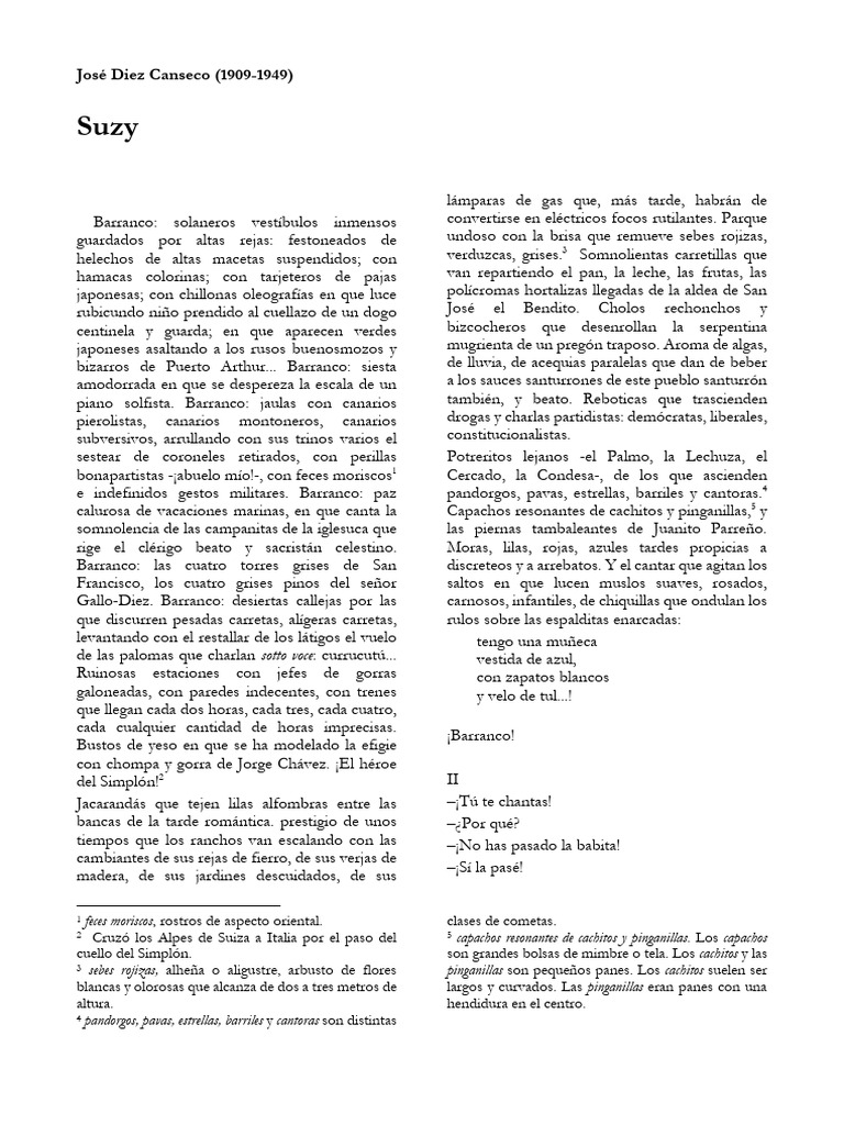 José Diez Canseco - Suzy | PDF