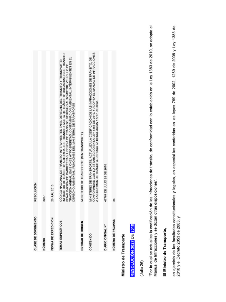 Resolucion 3027 de 2010....... | PDF