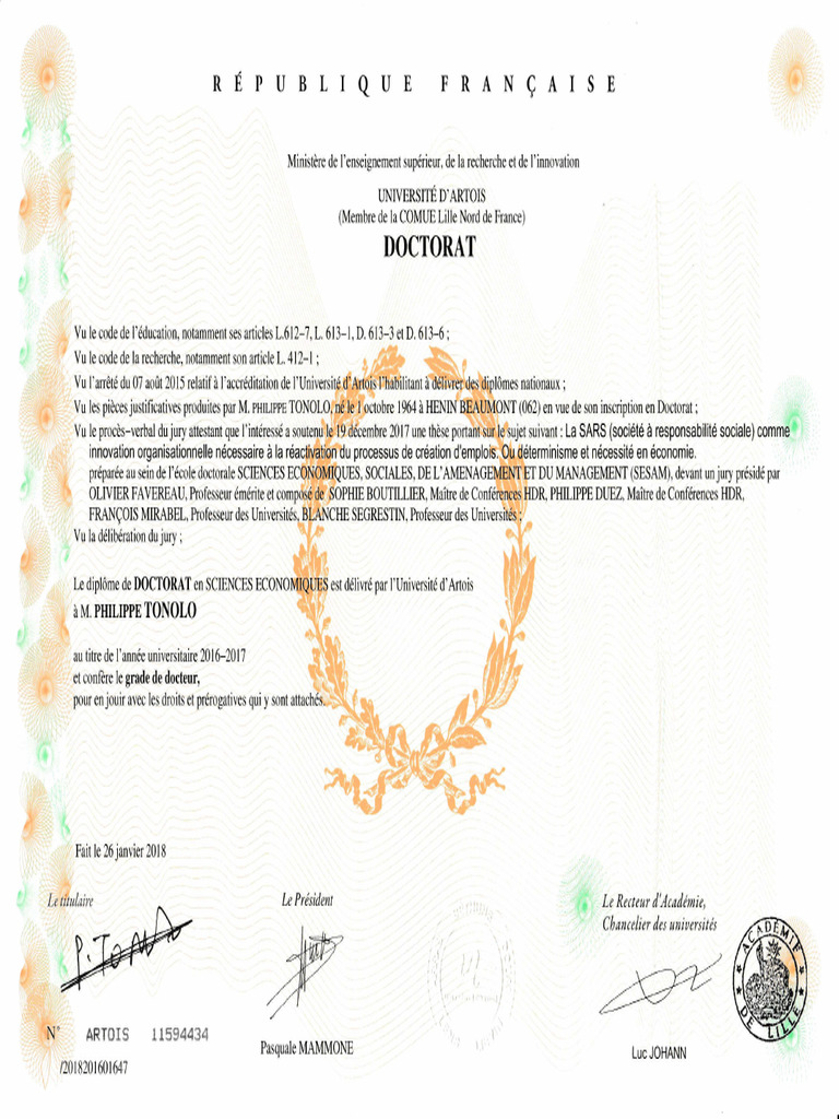 Diplome Doctorat | PDF | Doctorat | Diplôme académique