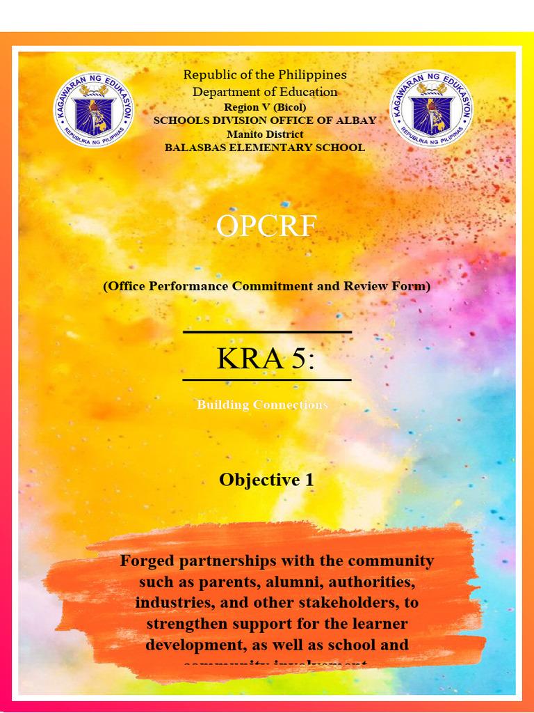 KRA 5 OPCRF | Download Free PDF | Learning