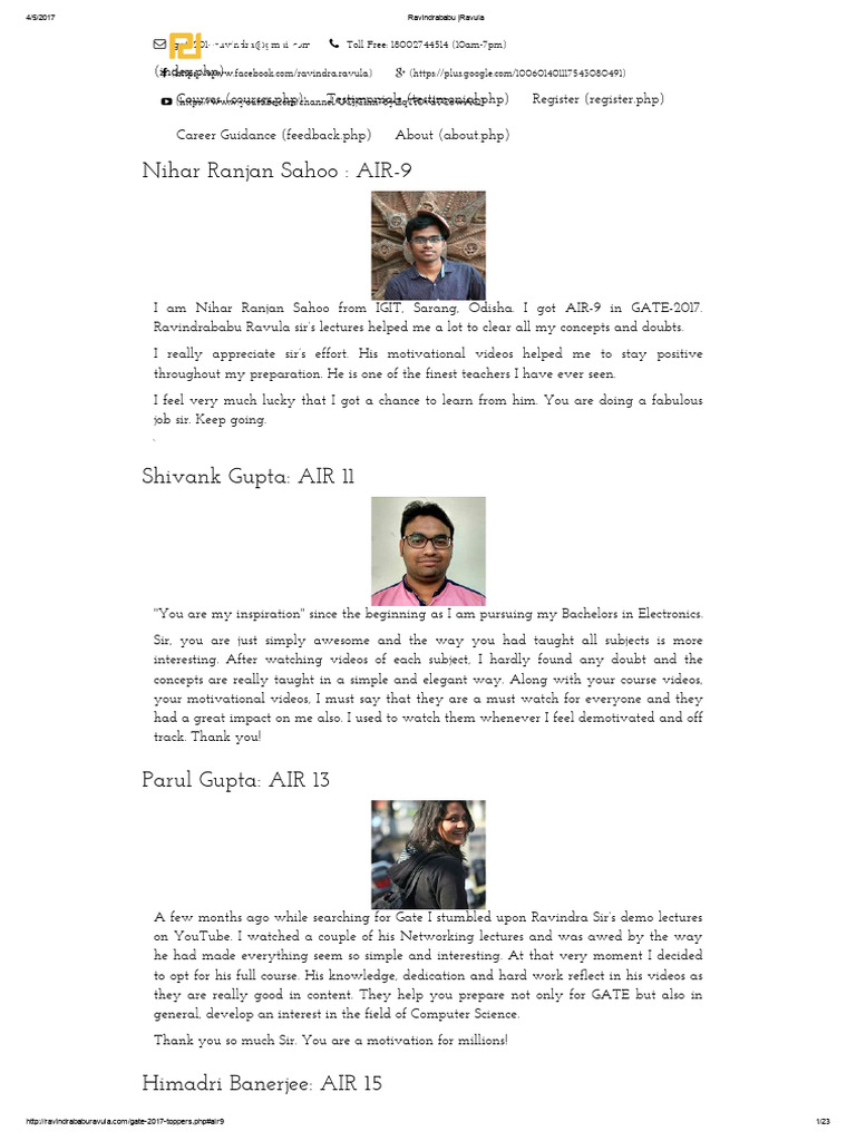 Ravindrababu - Ravula 2017 | PDF | Teachers | Concept