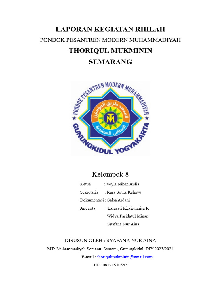 Laporan Rihlah MTs Muhammadiyah Semanu | PDF