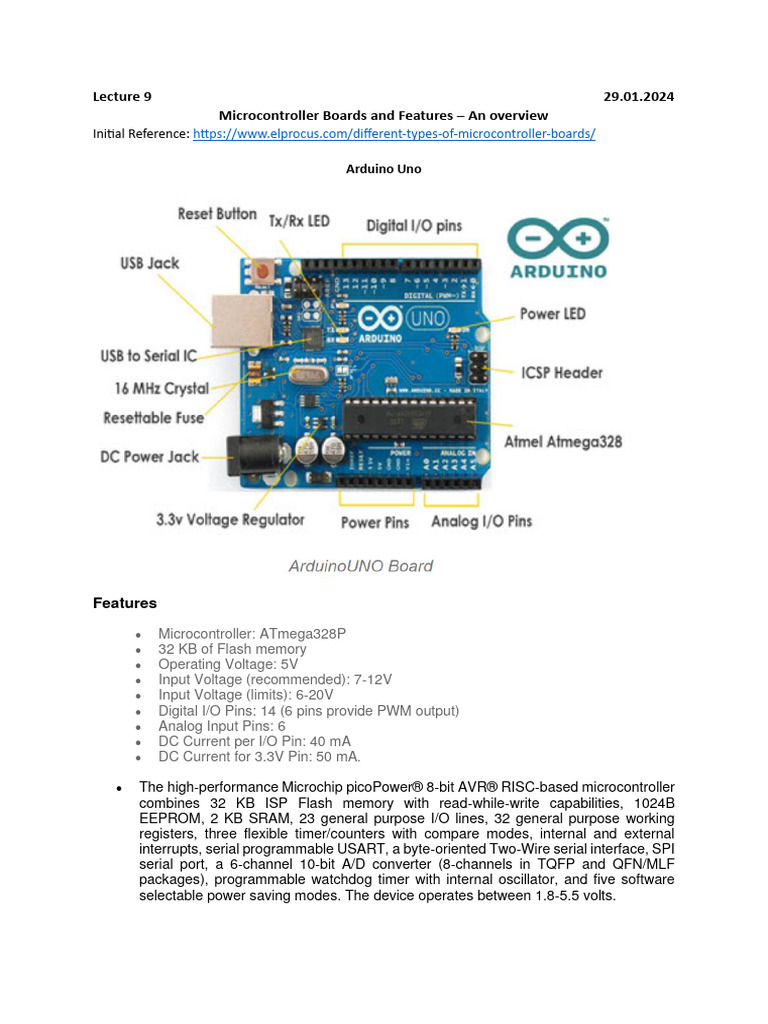 L9 Microcontroller Boardsandfeatures Overview Pdf Microcontroller