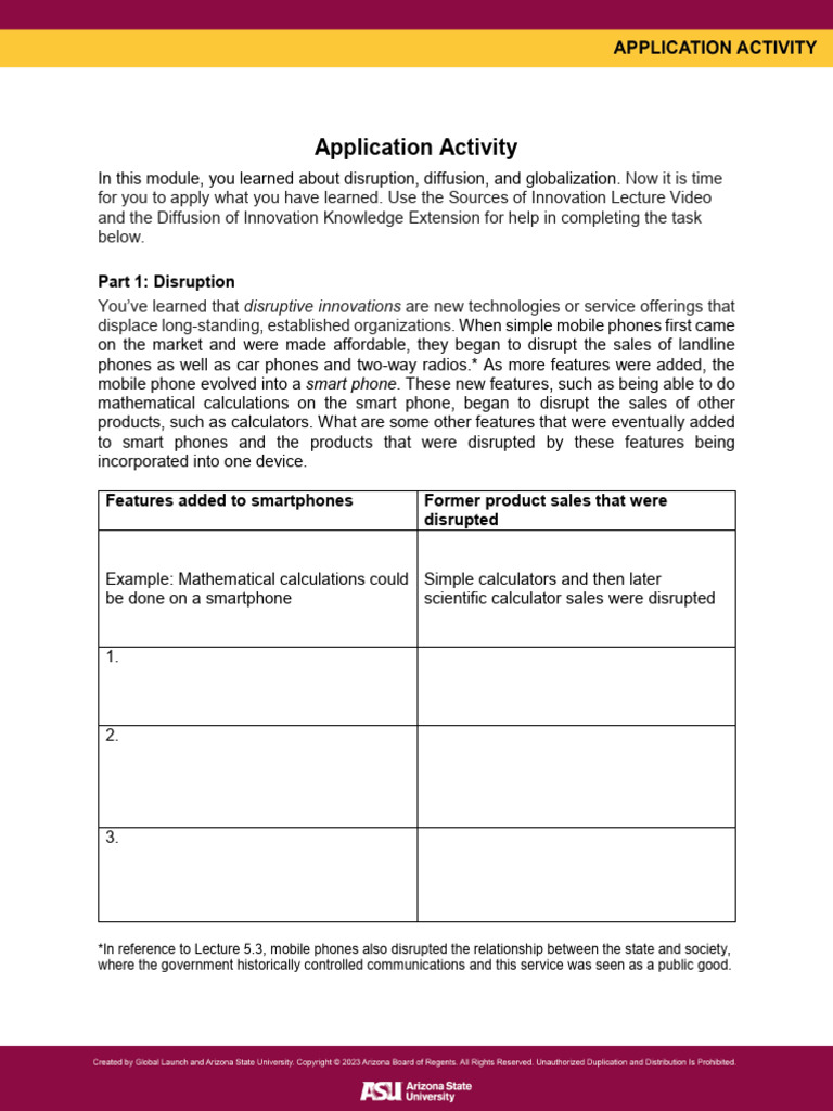 2.7 Application Activity | PDF | Smartphone | Innovation