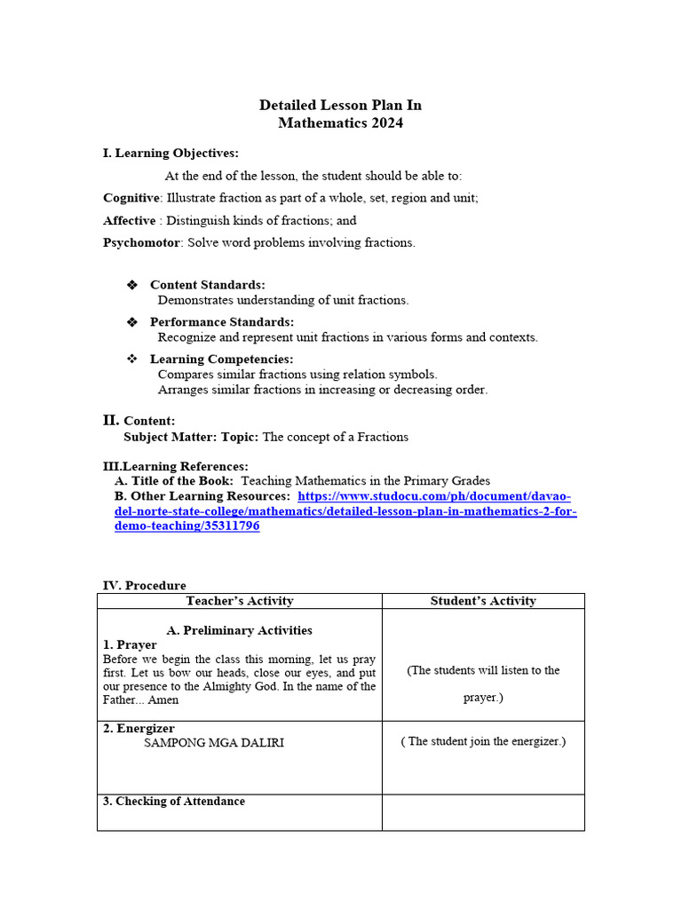 Grade 2 Detailed Lesson Plan in 3 | PDF | Learning | Cognitive Psychology