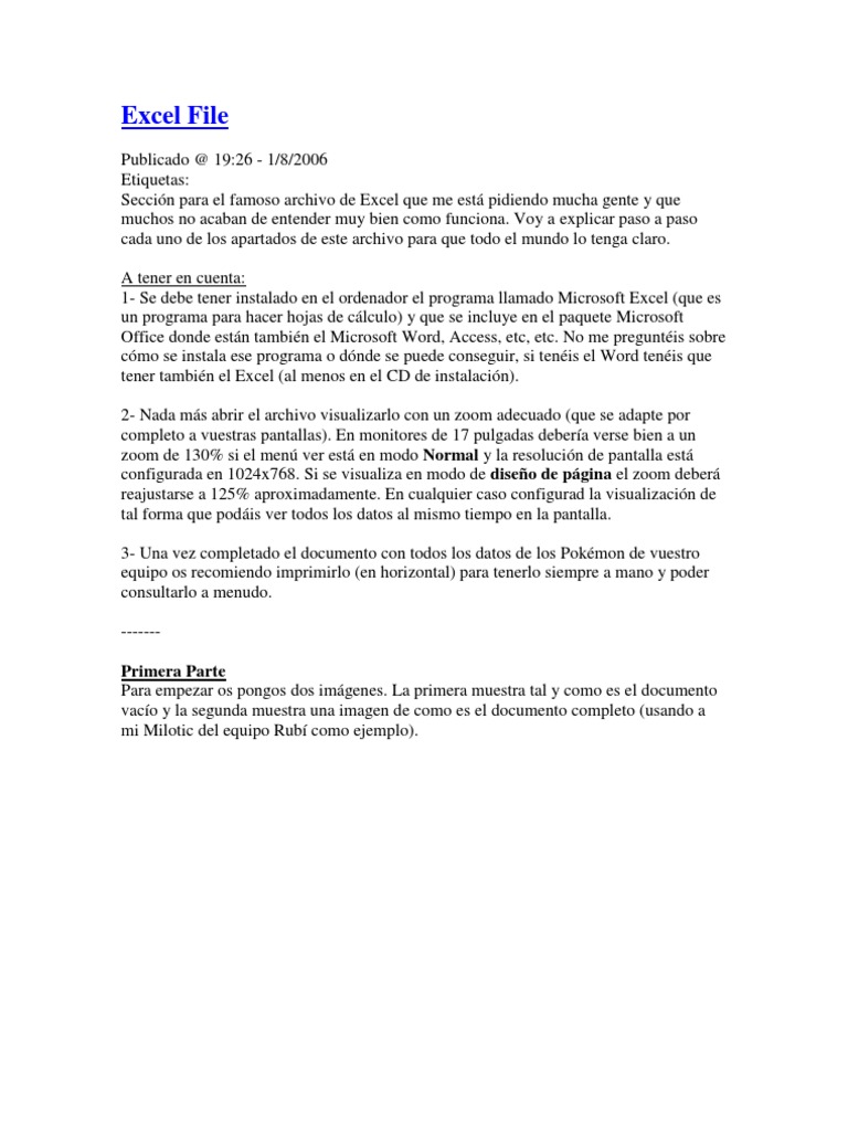 Pokemon Excel File | PDF | Pokémon | Microsoft Excel