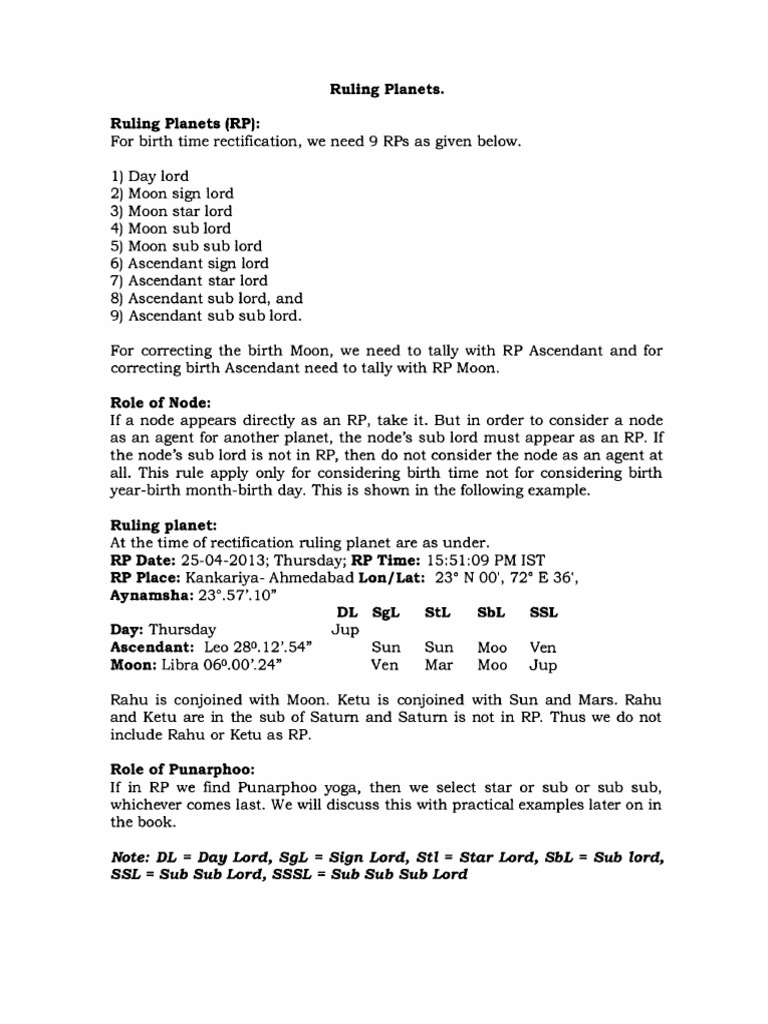 Birth Rectification Using RP Method | PDF