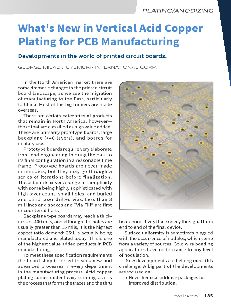 Benefits of Insoluble Anodes in PCB Plating | PDF | Printed Circuit ...