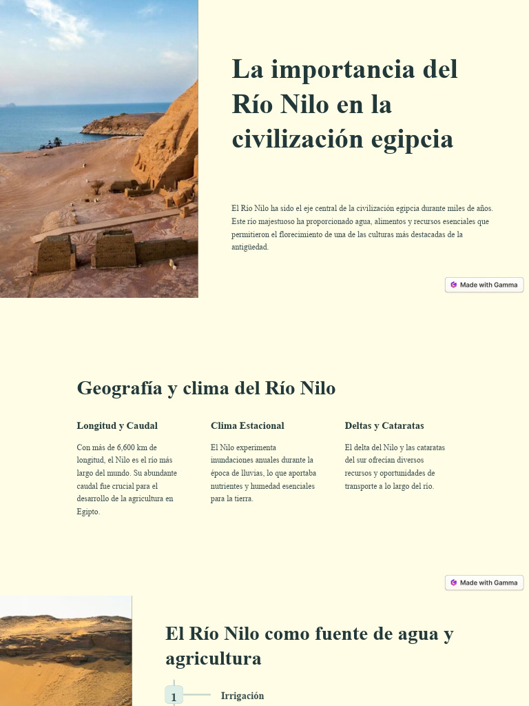 La Importancia Del Rio Nilo en La Civilizacion Egipcia | PDF | Nilo | Antiguo Egipto