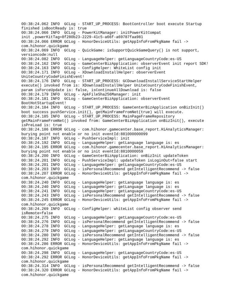GameCenter Startup Process Logs | PDF | Hypertext | Computing