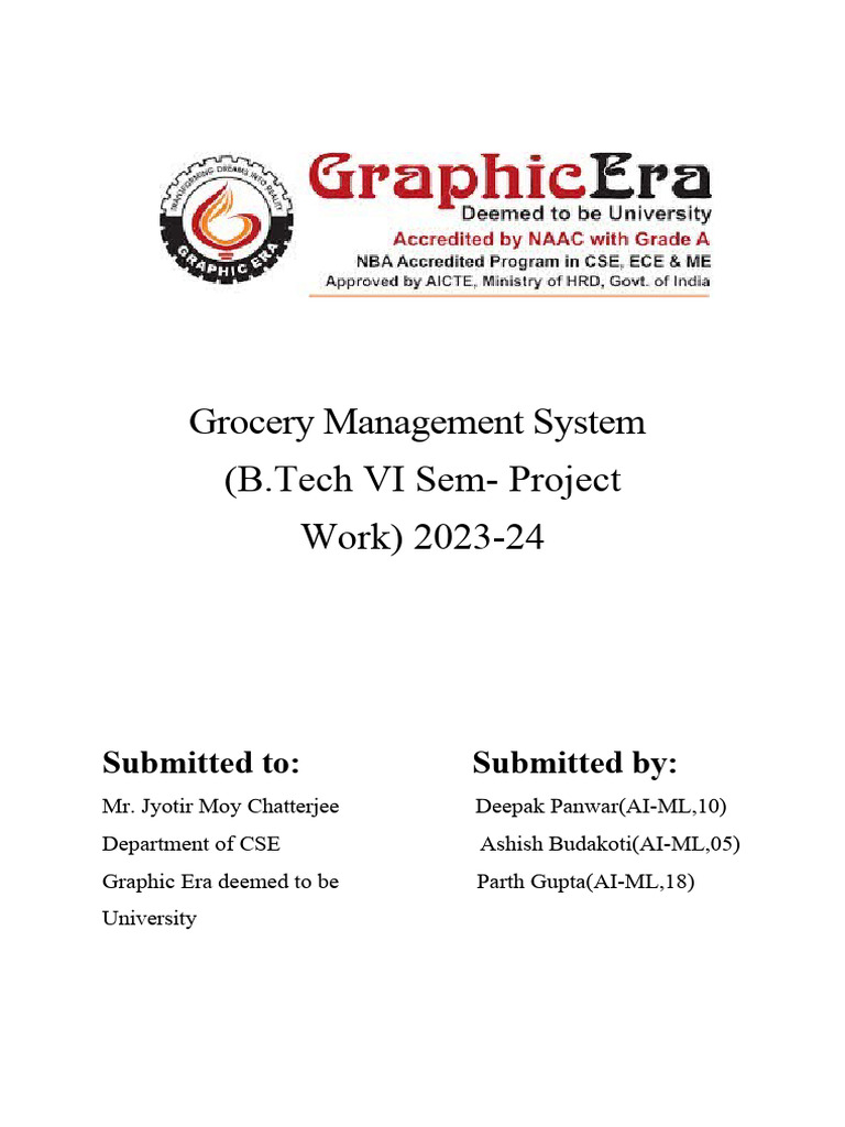 Grocery Management System | PDF | Login | Point Of Sale