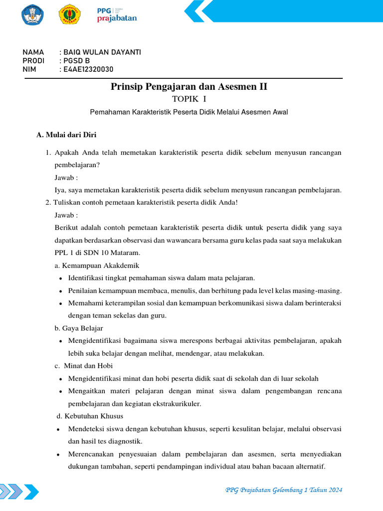 Ppa Ii.t1 - Mulai Dari Diri - 2 | PDF