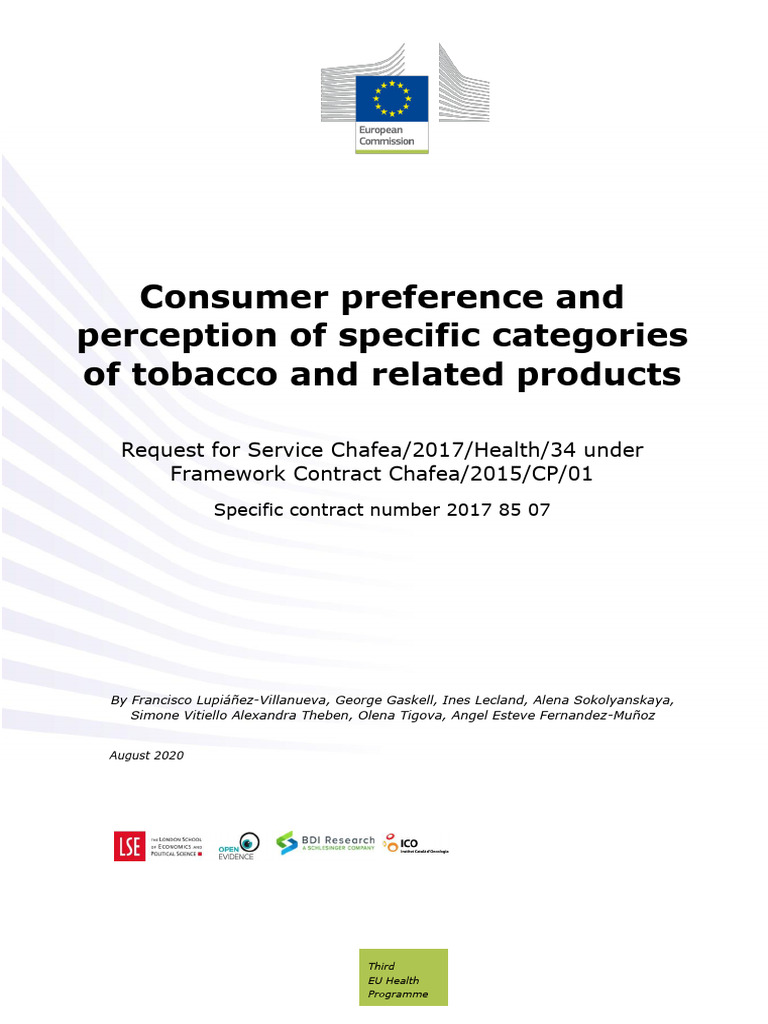 Consumer Preference and Perception of Specific Categories-EW0521126ENN ...