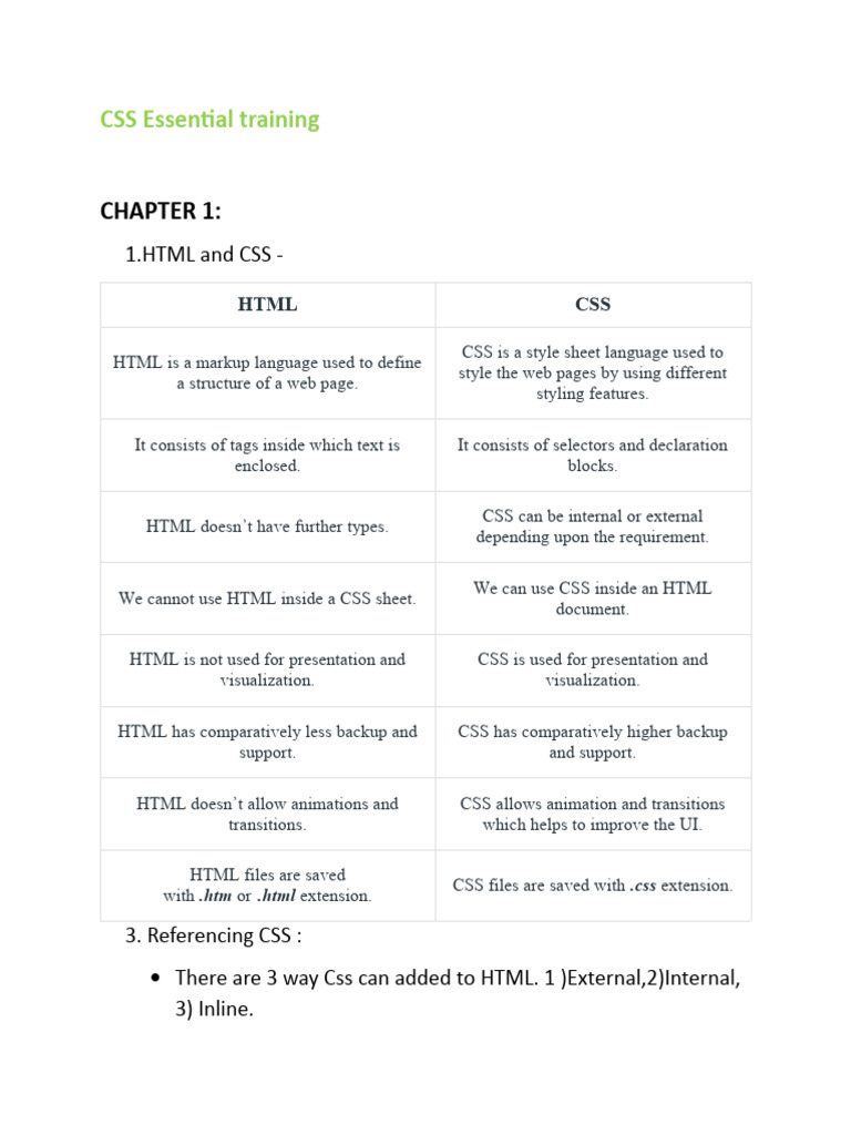 CSS Essential Training | PDF | Html | Html Element