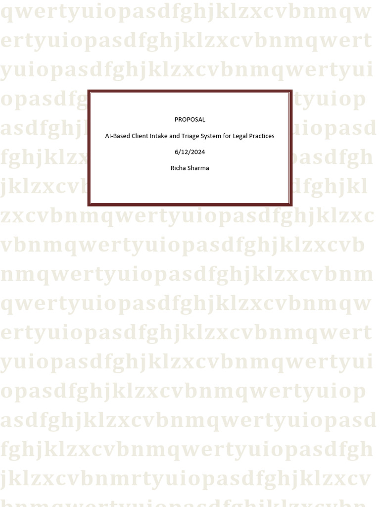 Proposal Pdf Machine Learning Artificial Intelligence