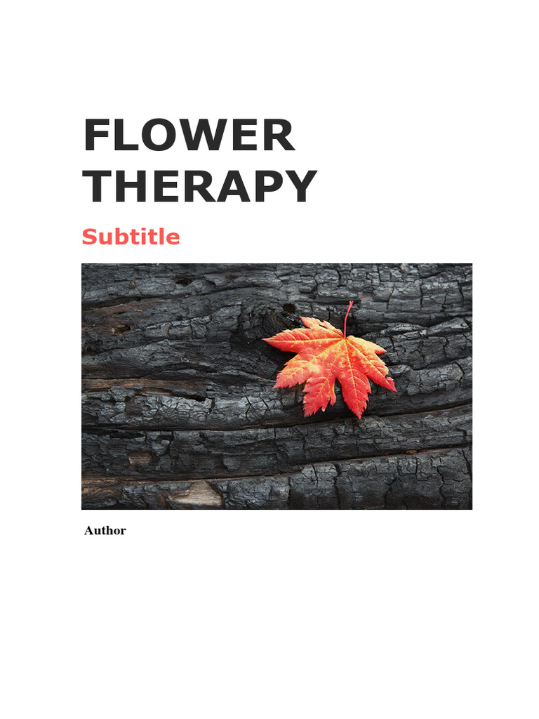 Flower Therapy: Subtitle | PDF