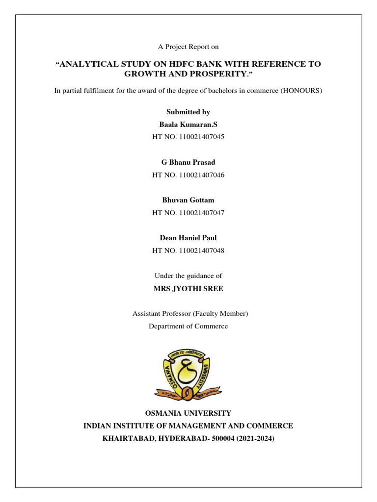 Bhanu Project Final 24 05 | PDF | Transaction Account | Banks